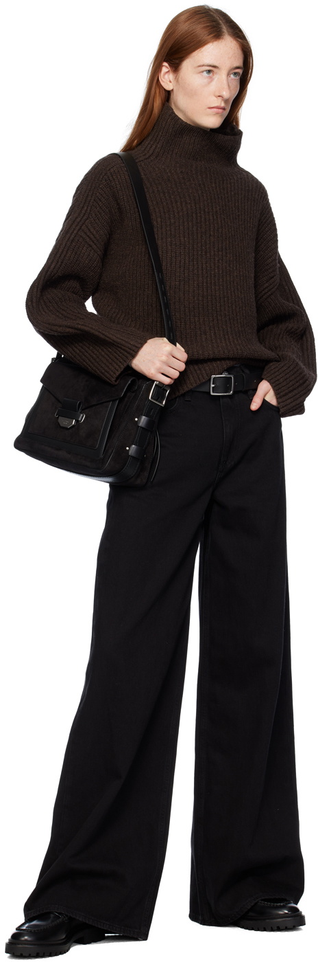 rag & bone Black Leather Boyfriend Belt Rag and Bone