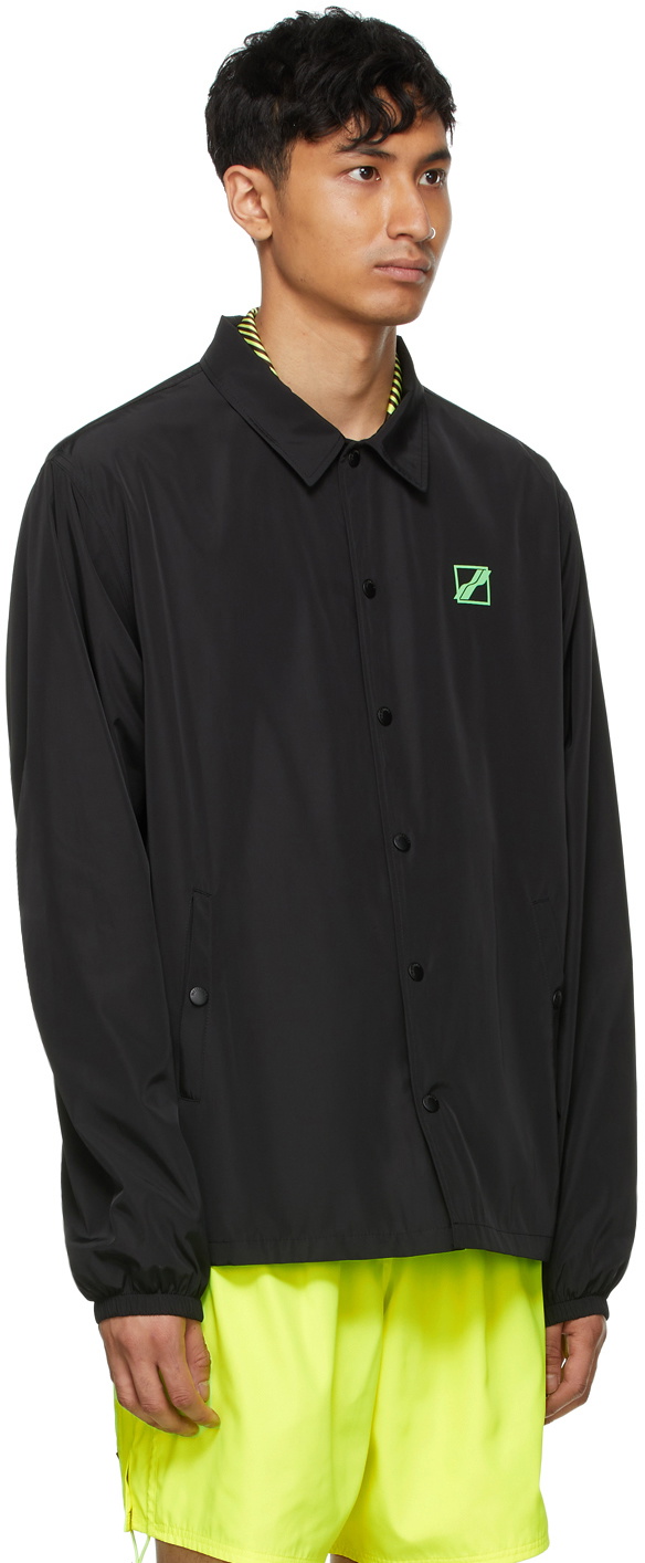 We11done Black Logo Basic Windbreaker Jacket We11done