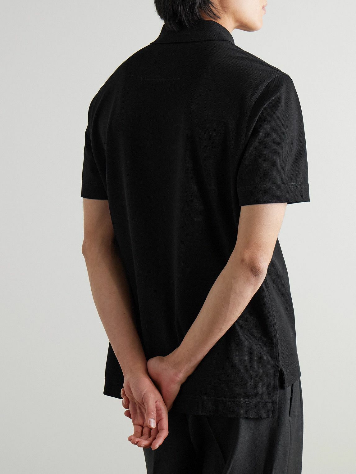 Givenchy - Logo-Embroidered Cotton-Piqué Polo Shirt - Black Givenchy