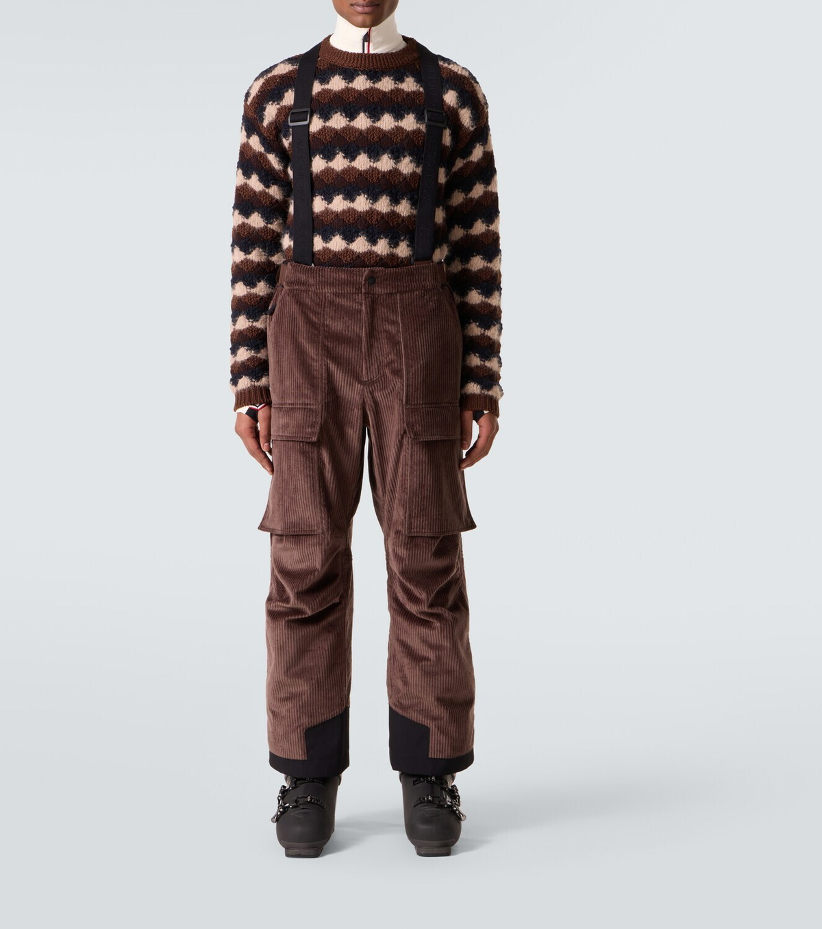 Moncler Grenoble Cotton corduroy ski salopettes Moncler Grenoble