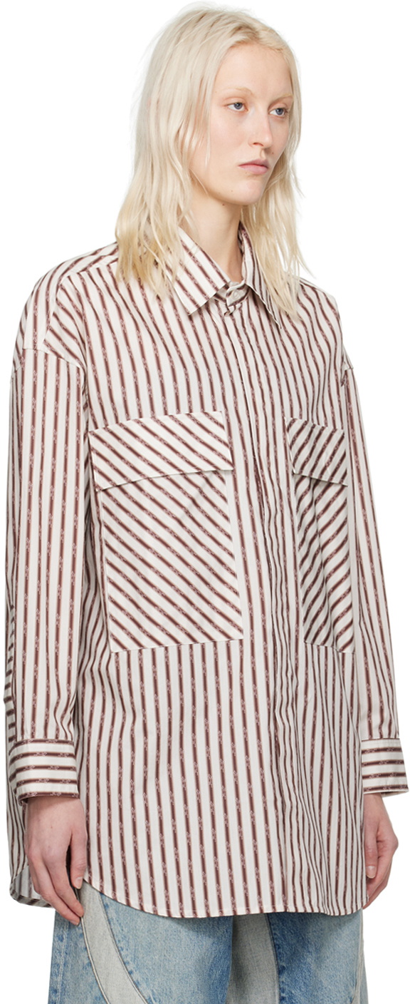 AMIRI Off-White & Brown Double-Pocket Shirt Amiri