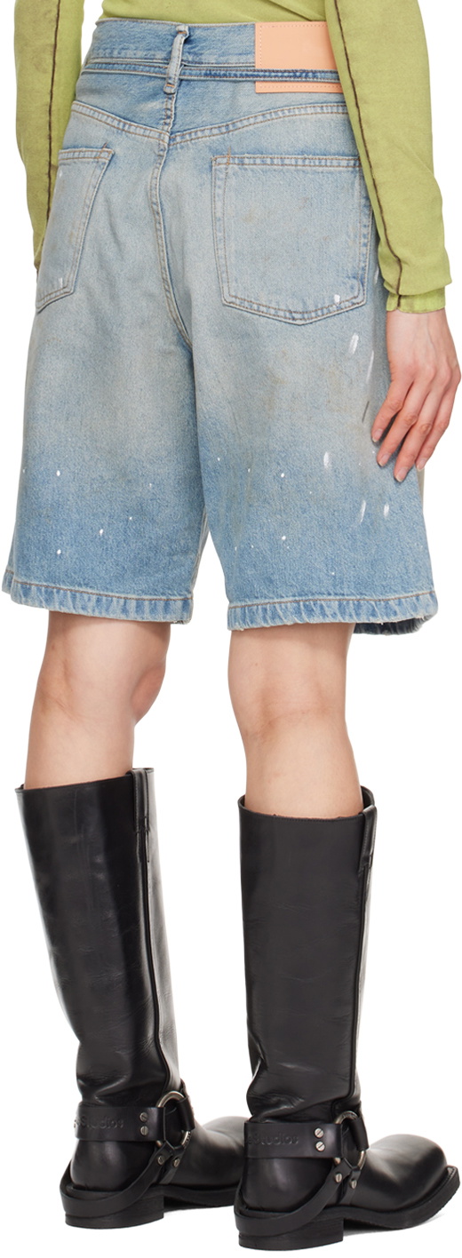 Acne Studios Blue Loose-Fit Denim Shorts Acne Studios