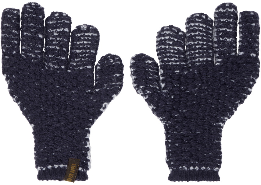 Isa Boulder SSENSE Exclusive Blue Dash Gloves Isa Boulder
