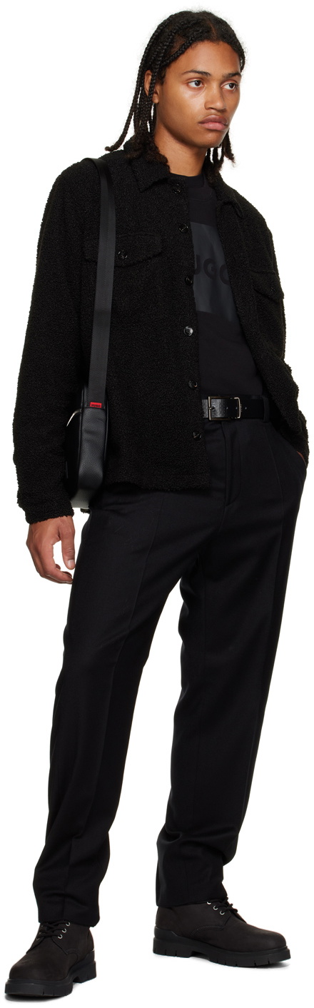 Hugo Black Logo Patch Bag Hugo Boss