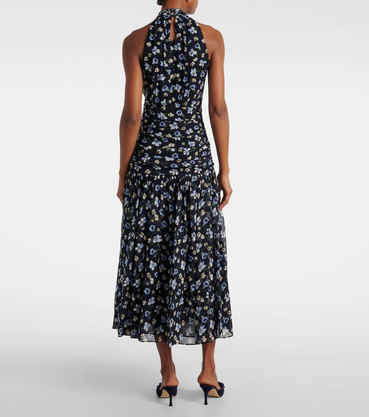 Veronica Beard Brock halterneck silk midi dress Veronica Beard