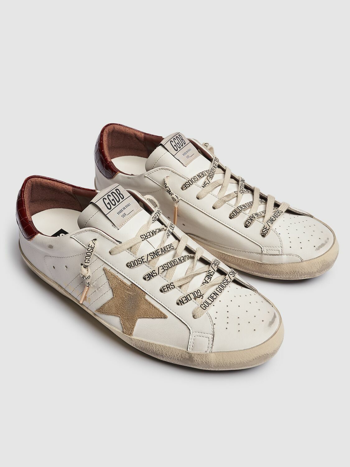 GOLDEN GOOSE Super Star Leather & Suede Sneakers Golden Goose Deluxe Brand