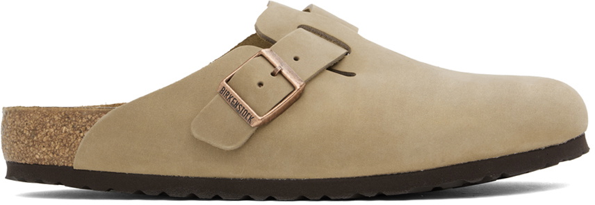 Birkenstock Brown Regular Boston Oiled Leather Clogs Birkenstock
