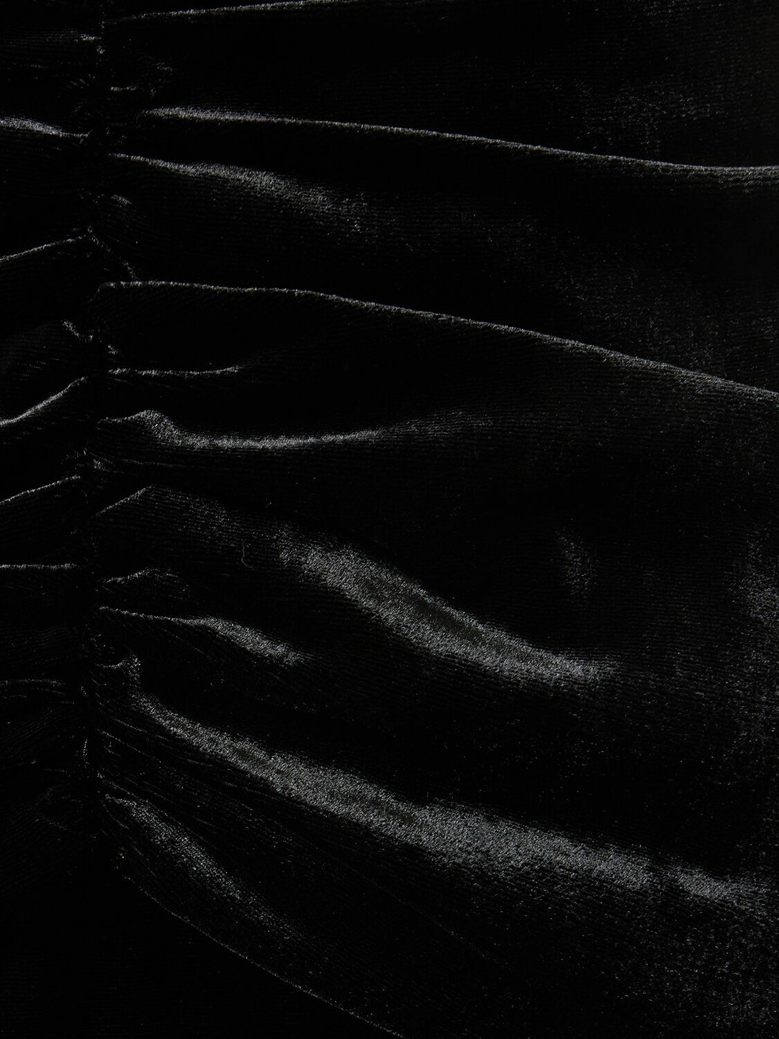 ALESSANDRA RICH - Velvet High Neck Draped Long Dress Alessandra Rich