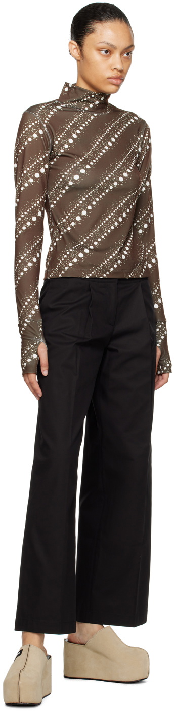 Kijun Brown Polka Dot Turtleneck Kijun