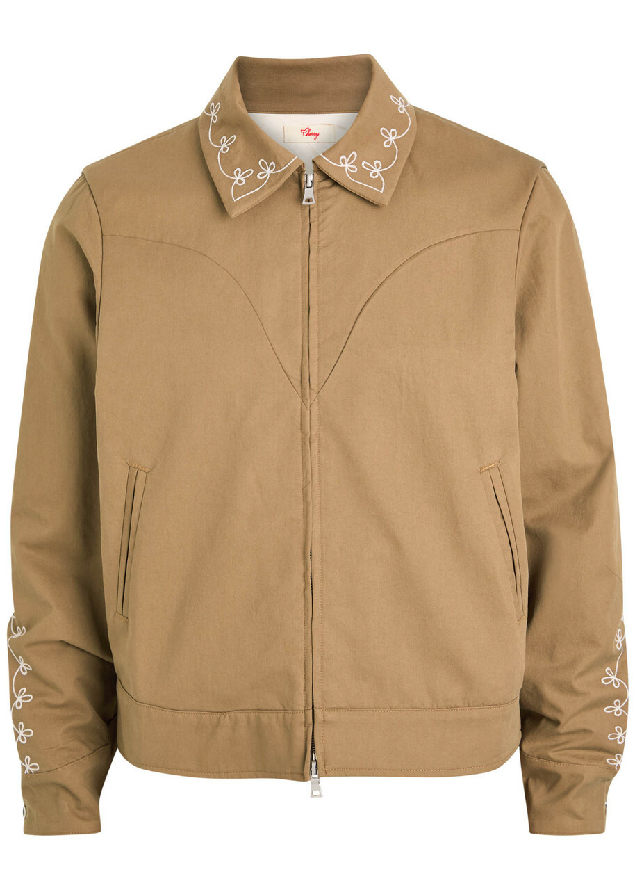 Cherry Los Angeles Charro Embroidered Cotton Jacket Brown CHERRY LA