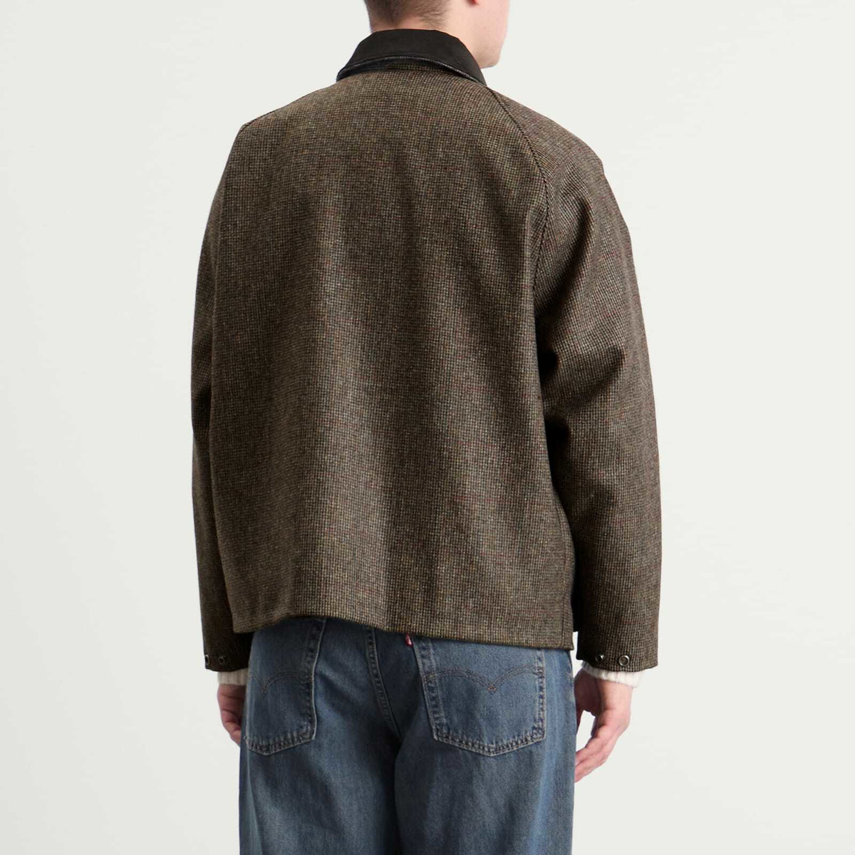 Barbour Men's Heritage + Editor Wool Jacket in Olive Check Barbour
