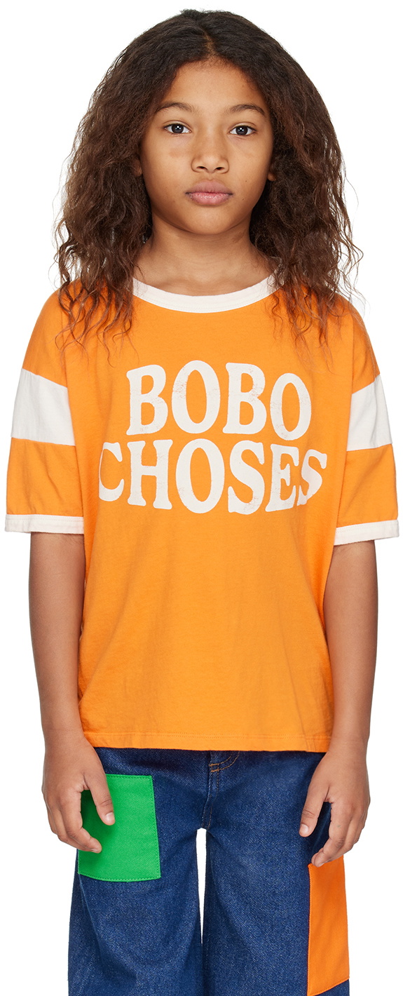 Bobo Choses Kids Orange Printed T-Shirt Bobo Choses