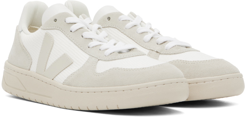 VEJA Beige & White V-10 B-Mesh Sneakers VEJA