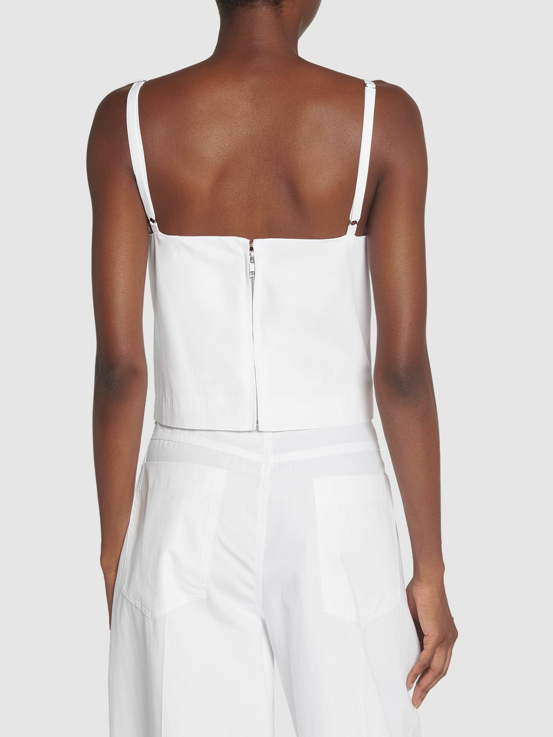 SPORTMAX - Carmine Cotton Canvas Top Sportmax