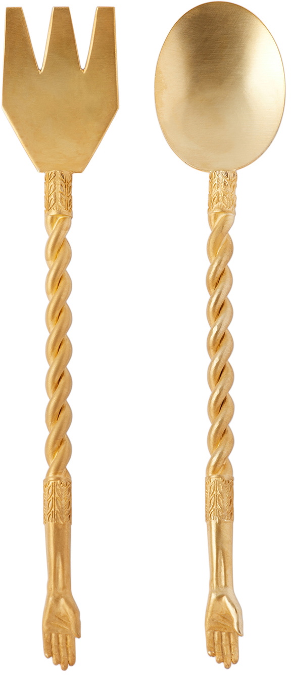 Natalia Criado Gold Hand Server Set Natalia Criado