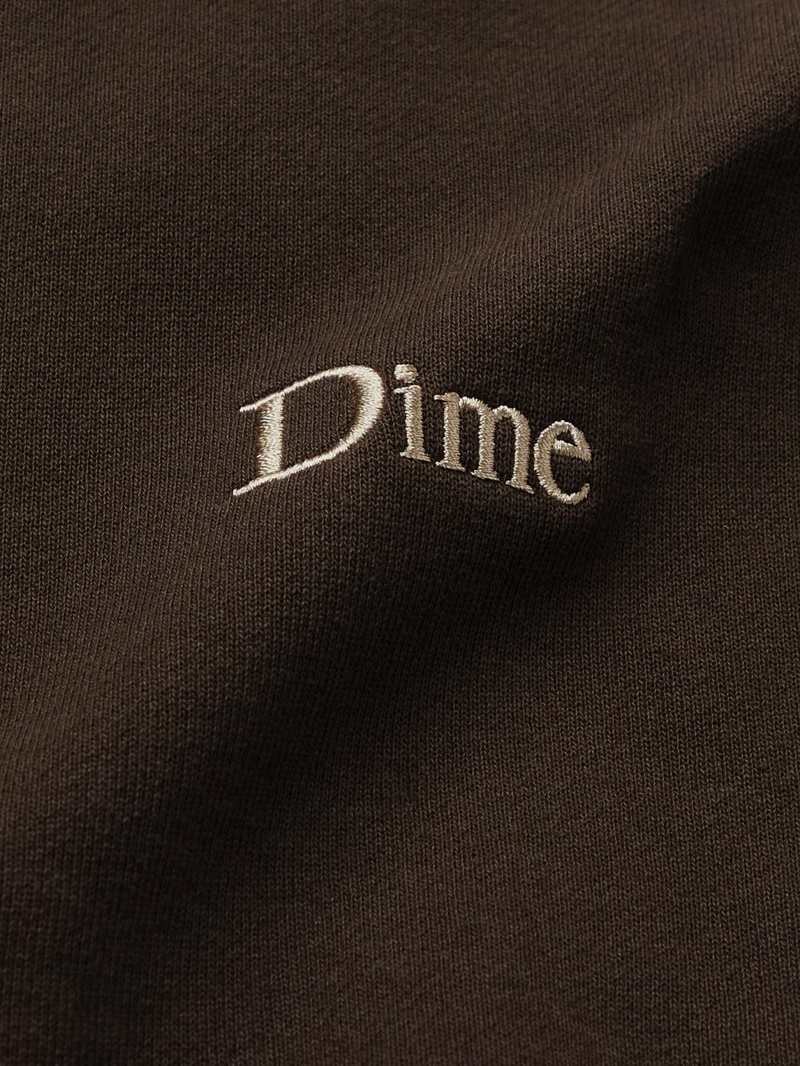 DIME - Logo-Embroidered Cotton-Jersey Sweatshirt - Brown Dime