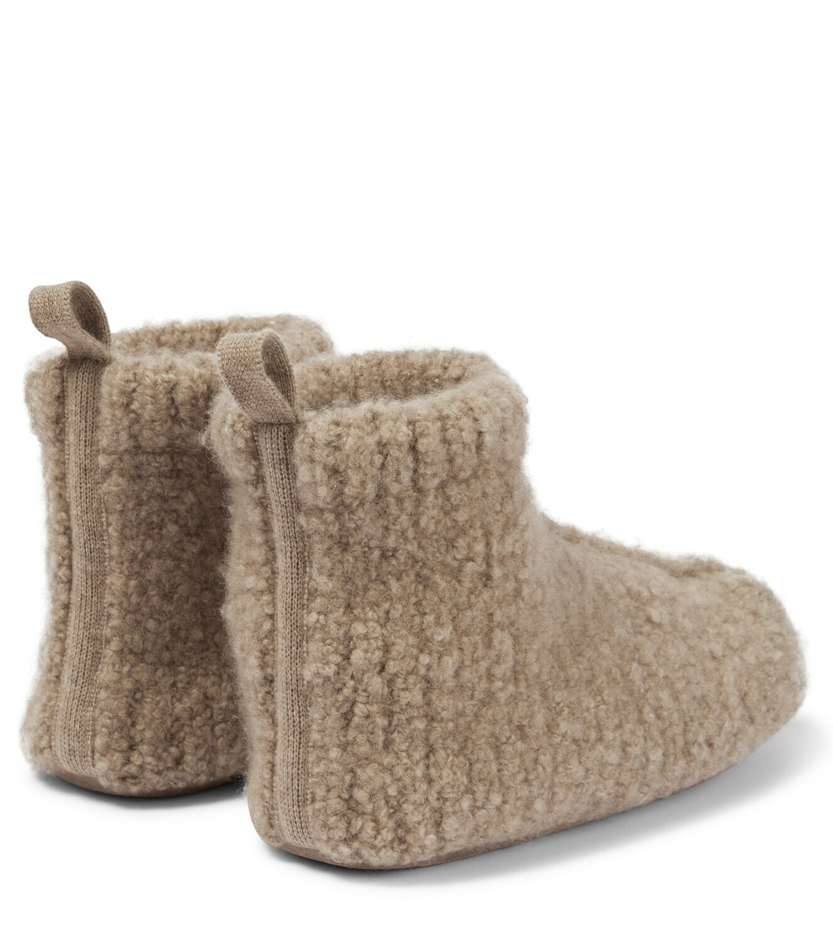 Loro Piana - Ribbed-knit cashmere slippers Loro Piana