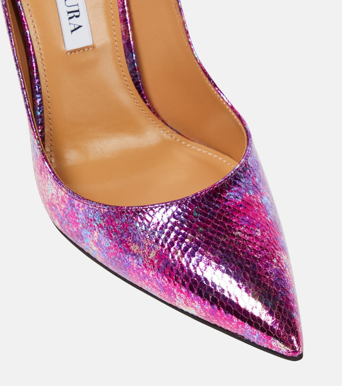 Aquazzura Love Affair snake-effect leather pumps Aquazzura