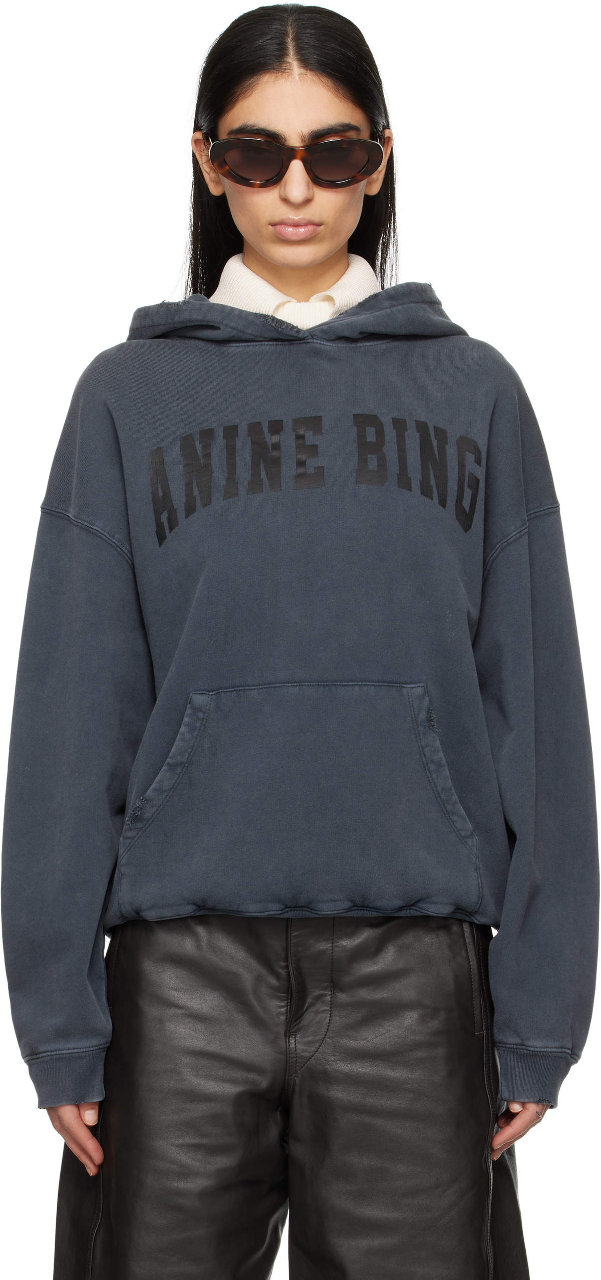 ANINE BING Black Harvey Hoodie ANINE BING