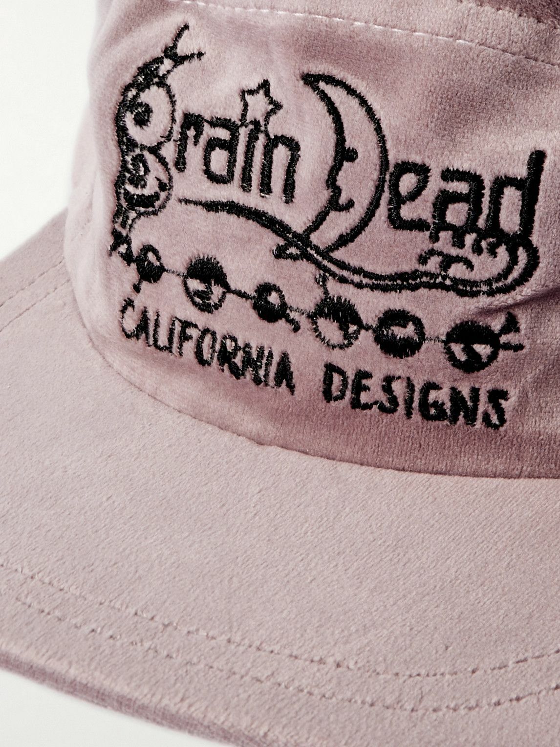 Brain Dead - Logo-Embroidered Cotton-Velvet Cap Brain Dead