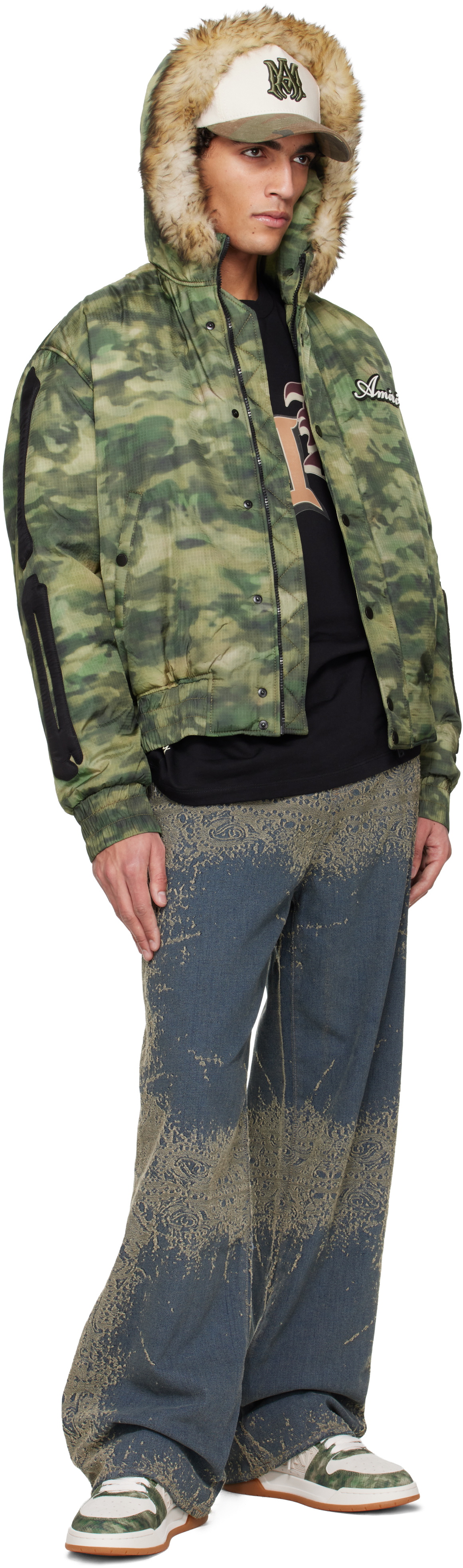 AMIRI Green Bones Camo Hooded Jacket Amiri