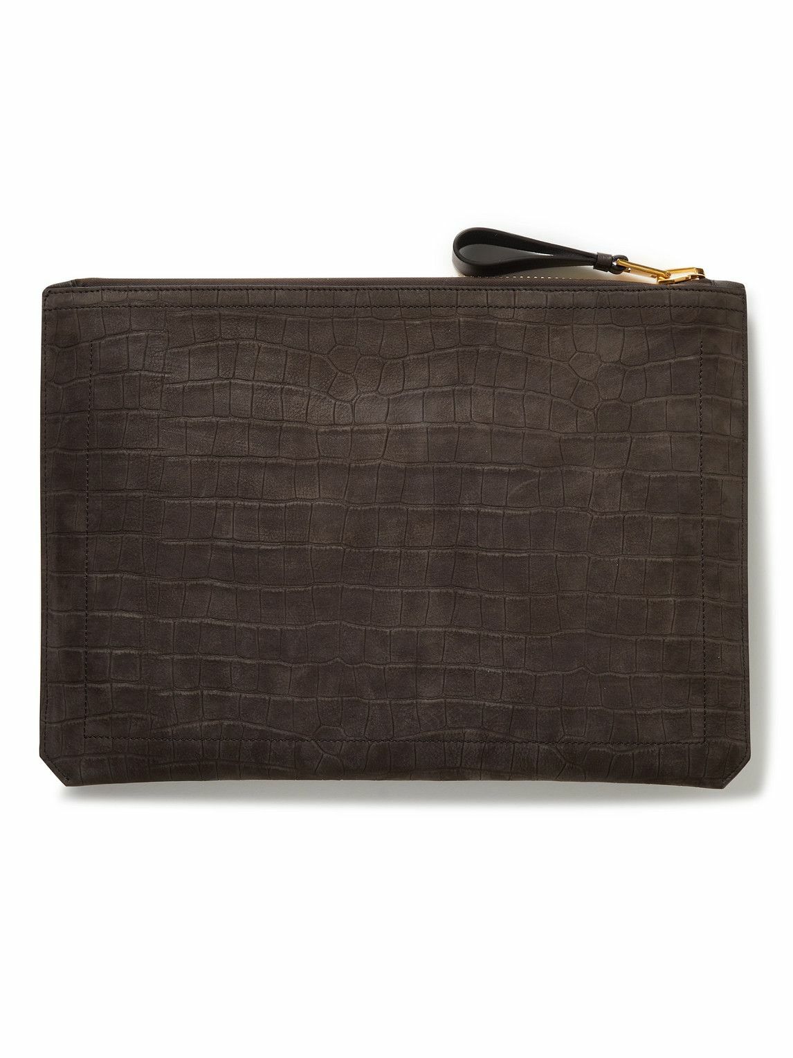 TOM FORD - Buckley Leather-Trimmed Croc-Effect Nubuck Document Holder ...