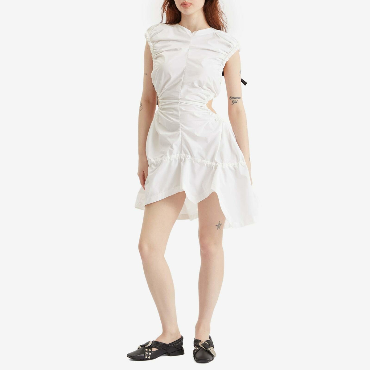 TOGA ARCHIVES Women's TOGA Typewriter Mini Dress in White TOGA ARCHIVES
