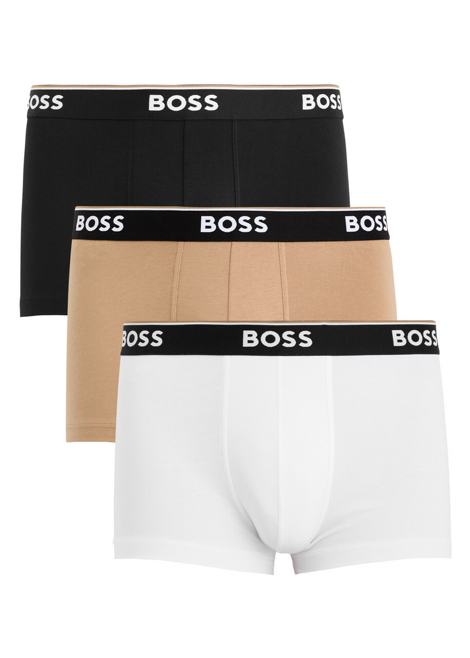 Boss Power Stretch-cotton Trunks set of Three Multicoloured BOSS