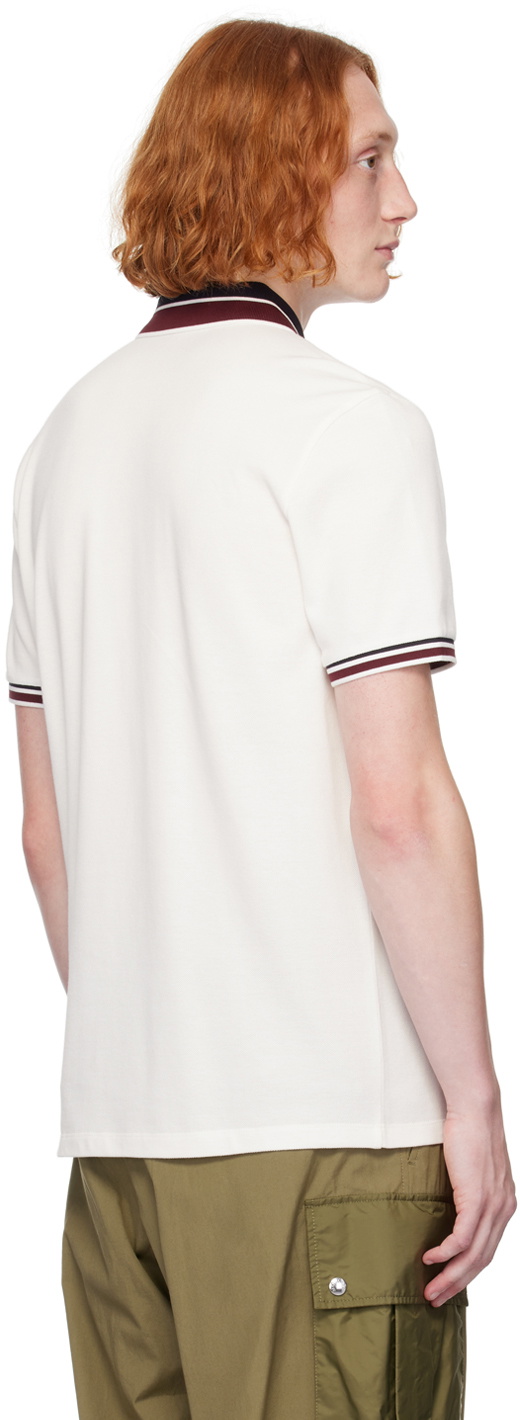 Moncler White Two-Button Polo Moncler