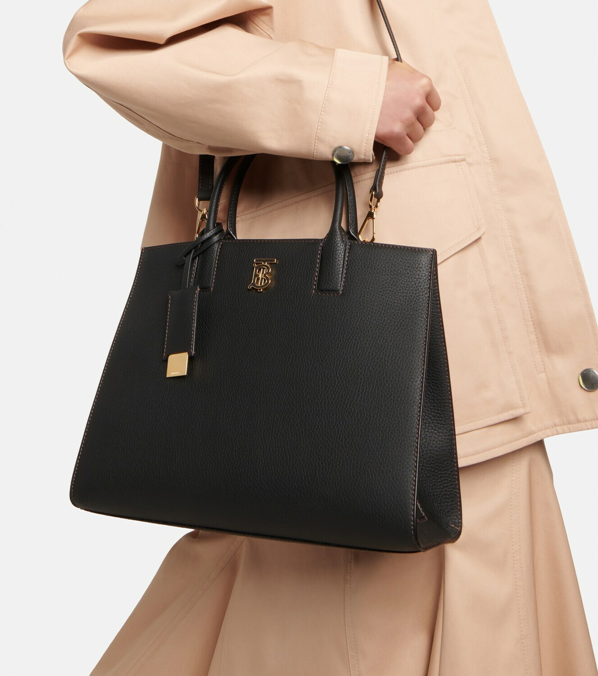 Burberry - Frances TB leather tote bag Burberry