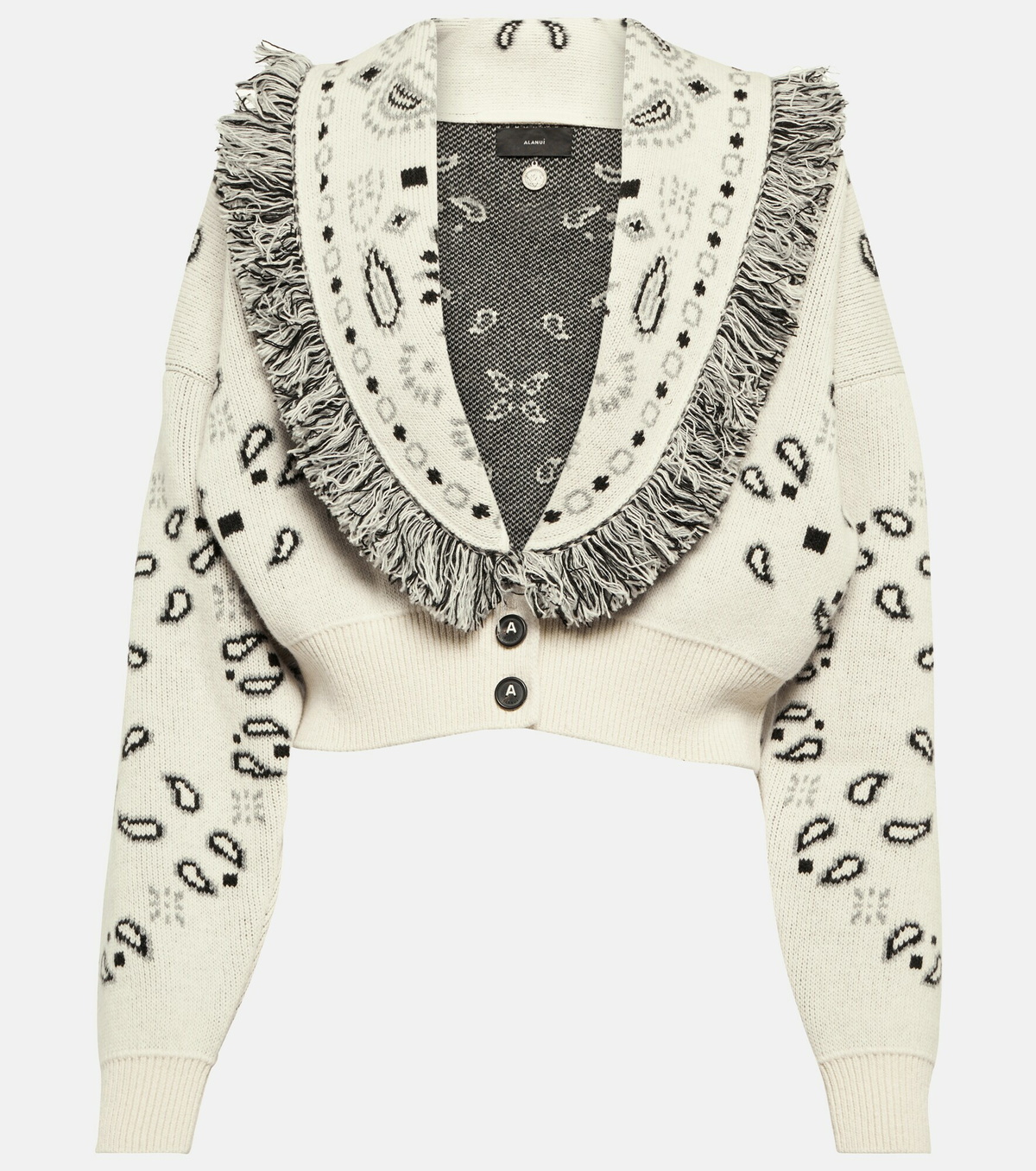 Alanui - Bandana wool-blend jacquard cardigan Alanui