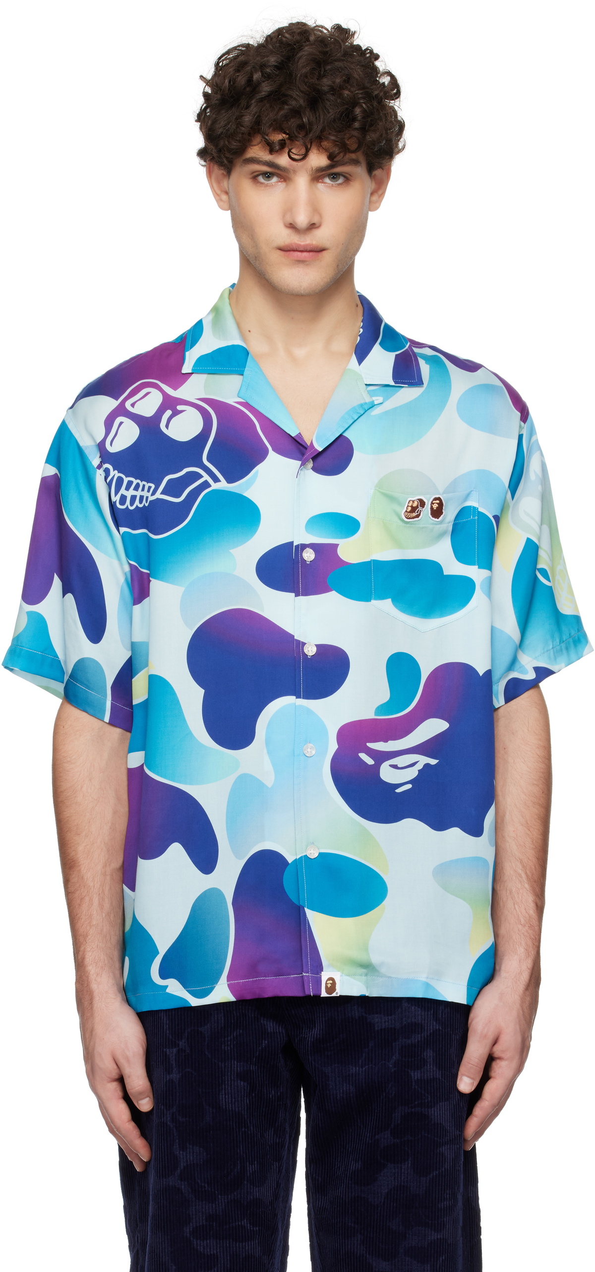 BAPE Blue BAYC Edition Lyocell Shirt