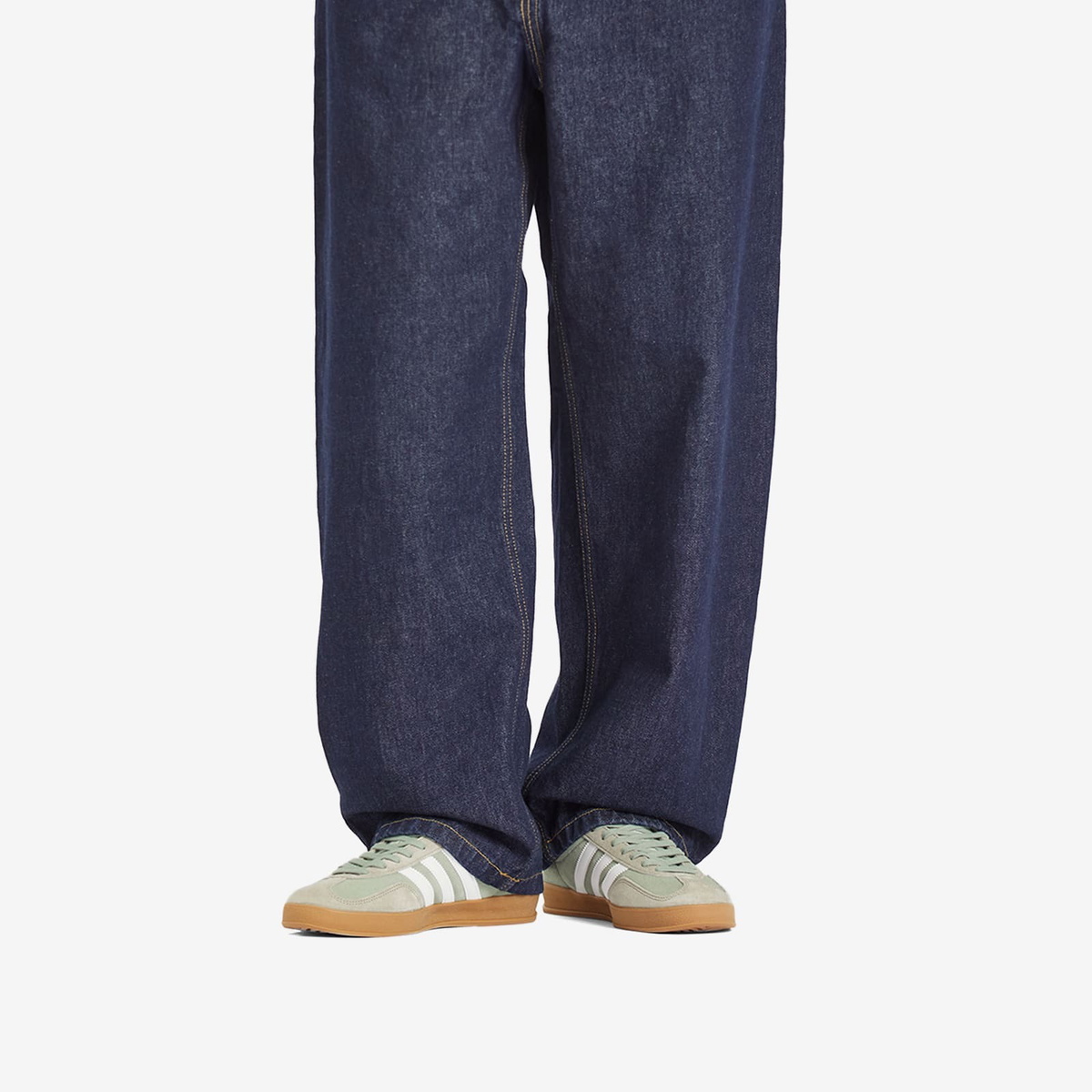 Adidas Gazelle Indoor Sneaker in Silver Pebble/Green/White adidas