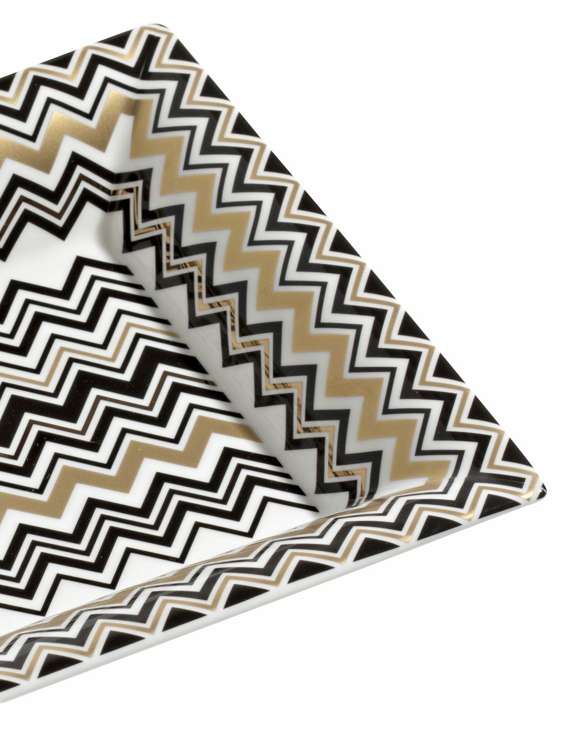 MISSONI HOME Zig Zag Gold Rectangular Tray Large Missoni Home