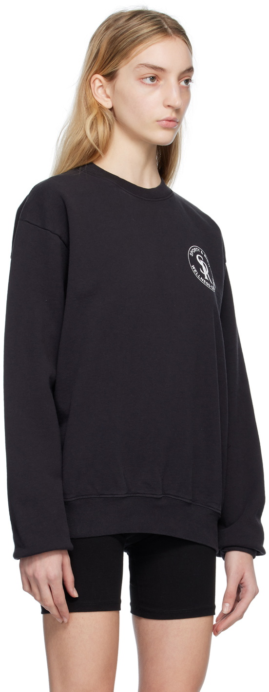 Sporty & Rich Black 'S&R' Sweatshirt Sporty & Rich