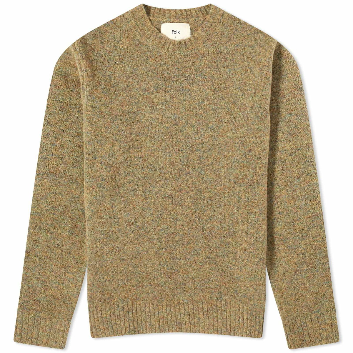 Folk Men's Mohair Crew Knit in Sage Folk