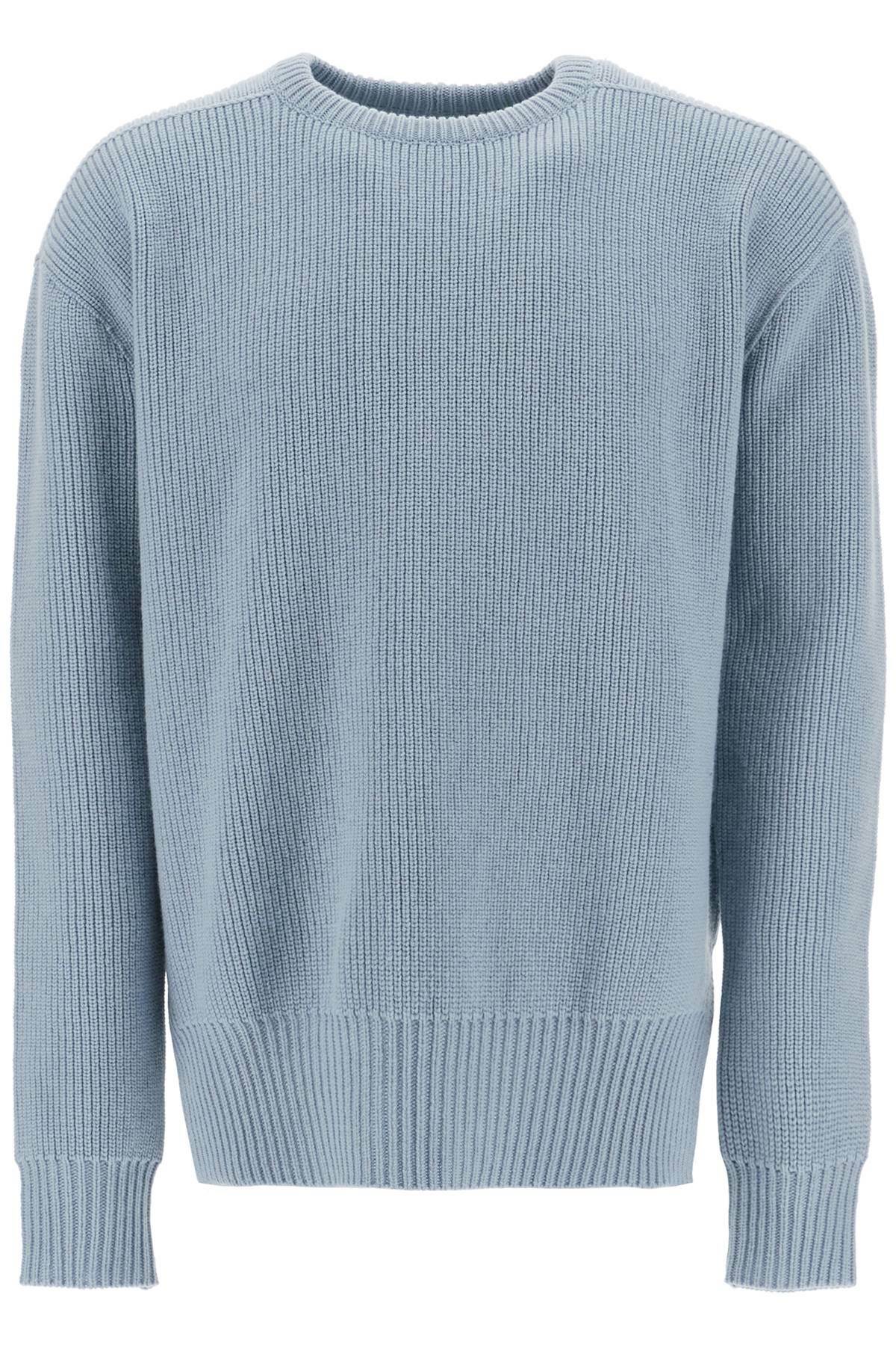 RICK OWENS wool knit pullover sweater Light blue Rick Owens