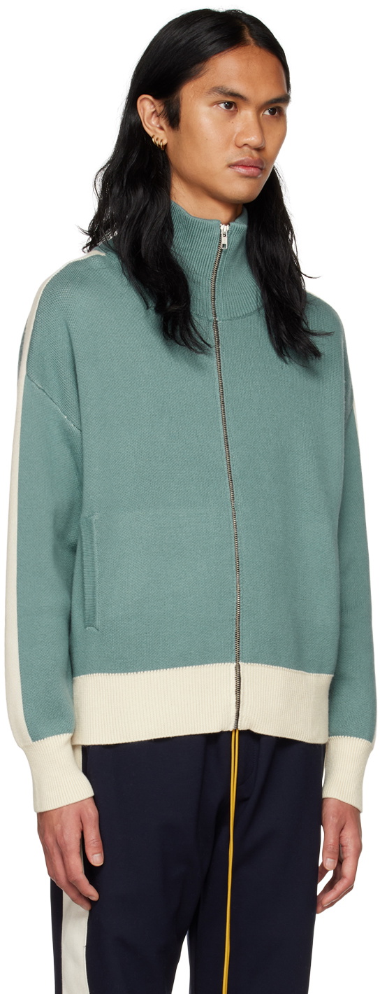 Rhude Blue & White Zip-Up Track Jacket Rhude