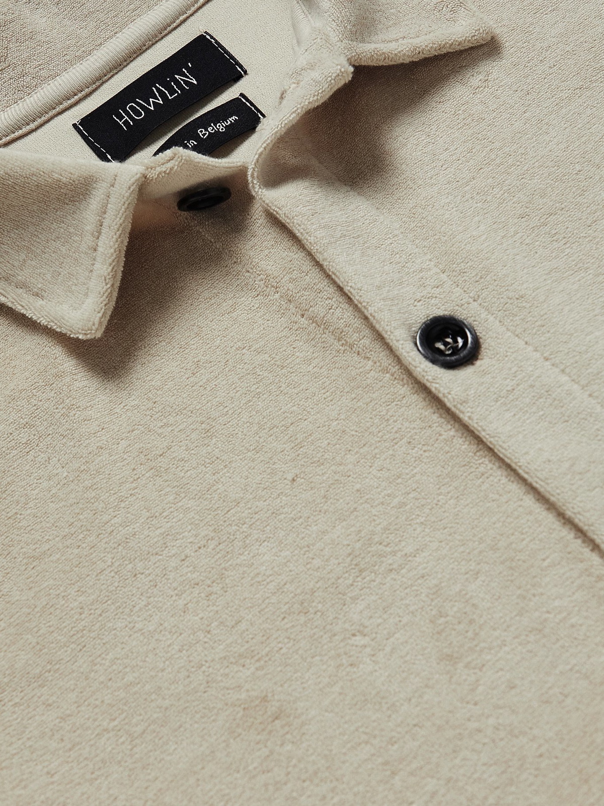 HOWLIN' - Light Flight Cotton-Blend Terry Shirt - Neutrals Howlin' by ...