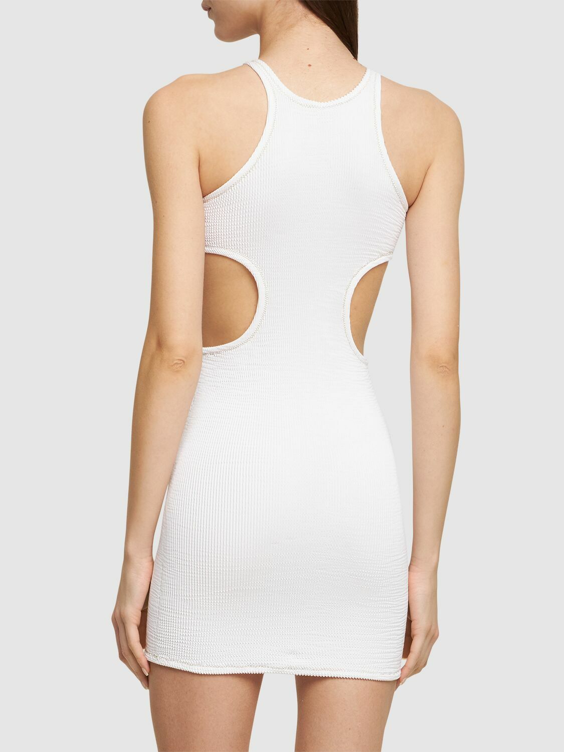 REINA OLGA - Ele Cut Out Crinkle Stretch Mini Dress Reina Olga