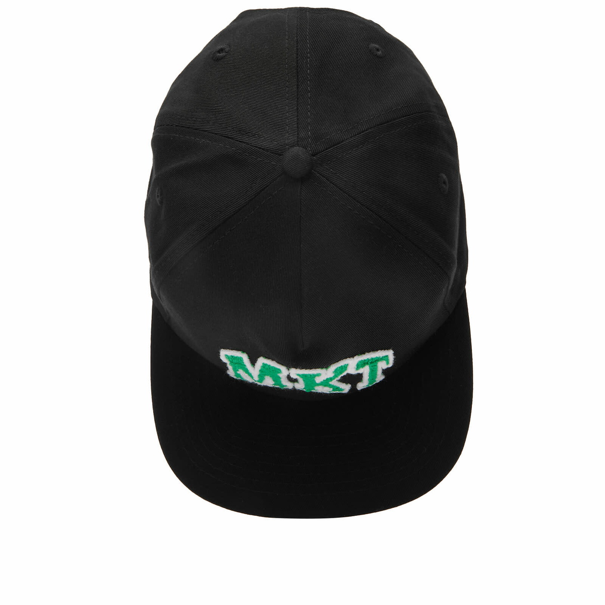 MARKET Men's MKT Arc 5 Panel Cap in Vintage Black MARKET