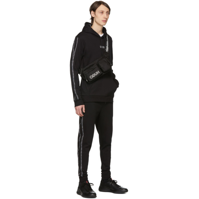 Hugo Black Reverse Logo Belt Bag Hugo Boss