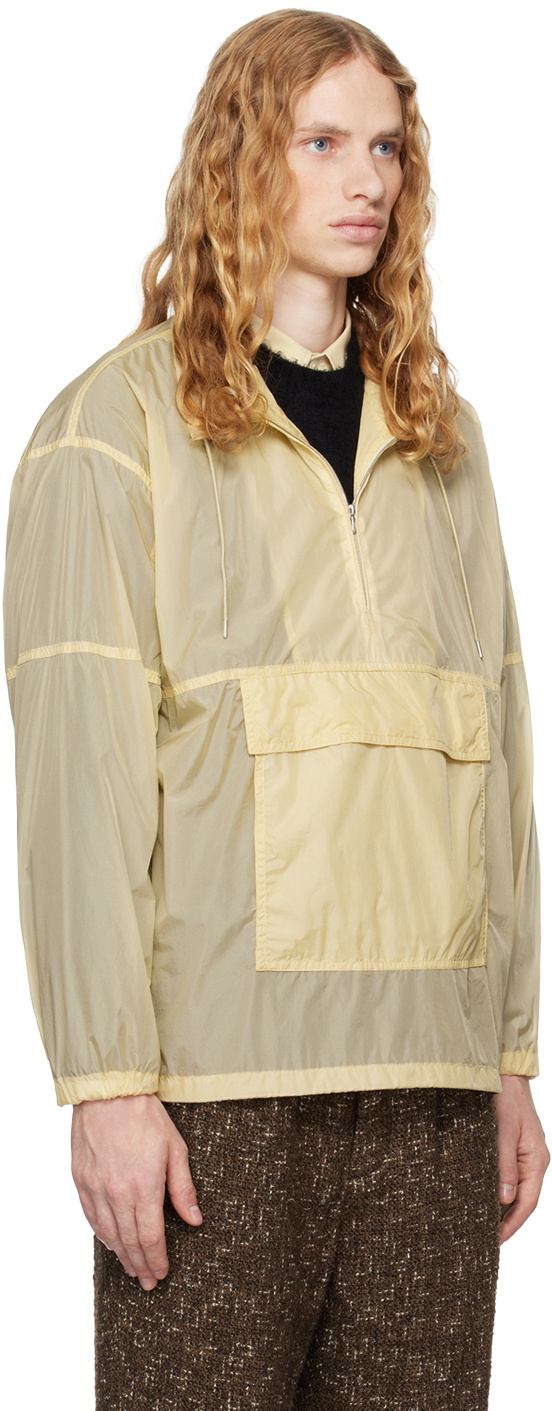 AURALEE Beige Washed Super Light Airy Nylon Jacket Auralee