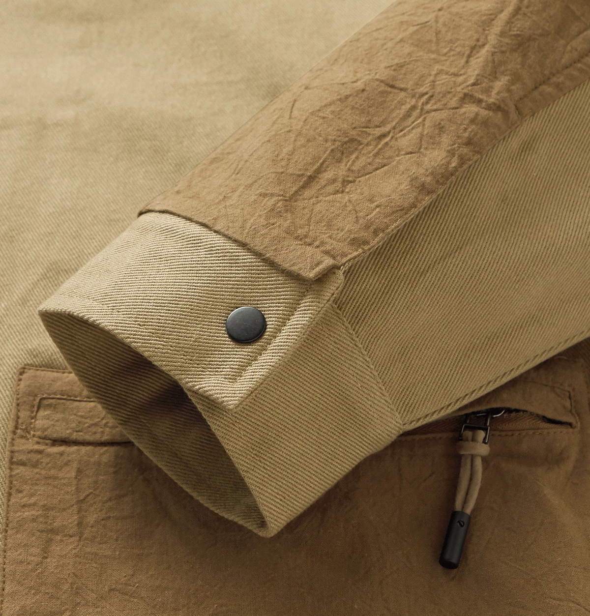 Folk - Overlay Panelled Cotton-Twill Chore Jacket - Brown Folk