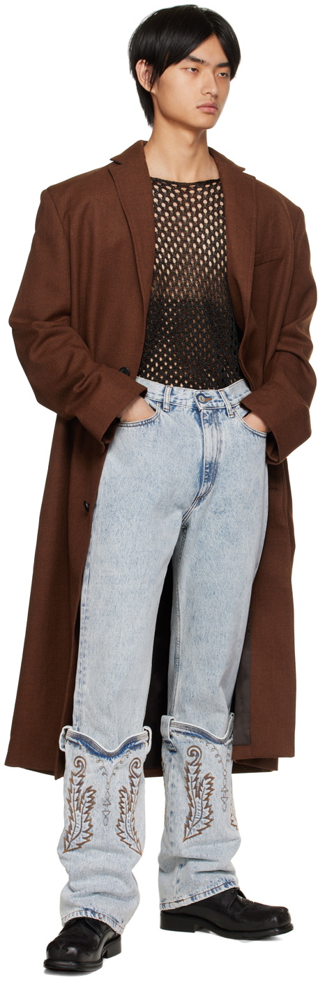 Y/Project Brown Y Belt Coat Y/Project