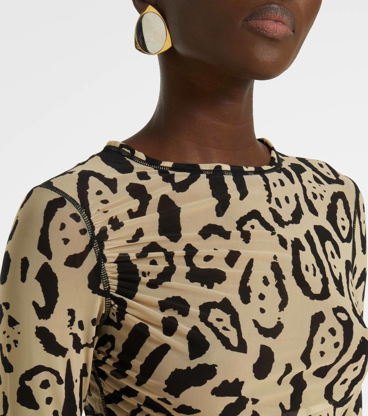 Sportmax Printed tulle top Sportmax