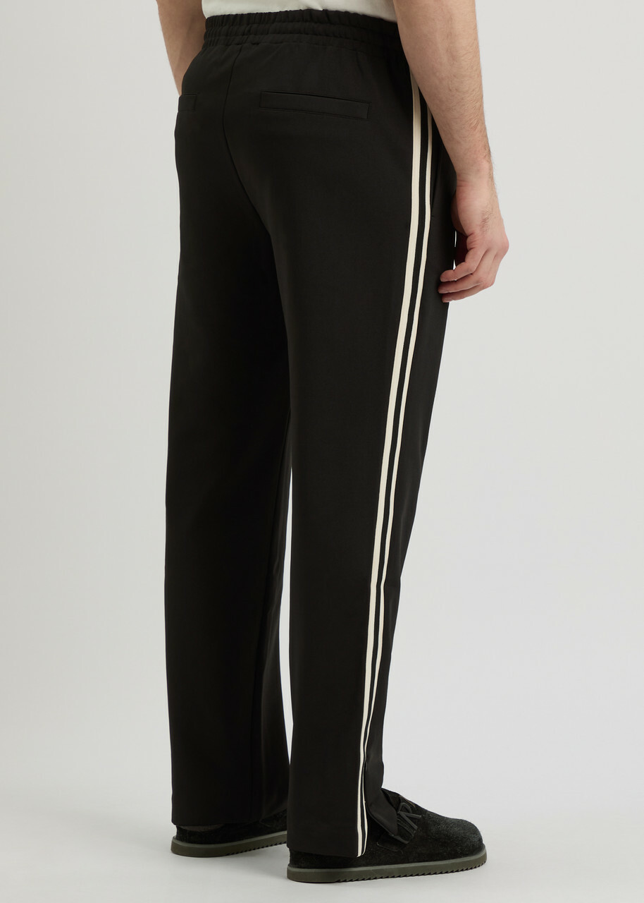 Represent Striped Stretch-jersey Track Pants Black Represent