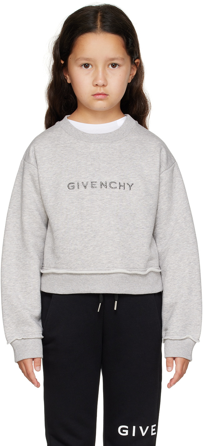 Givenchy Kids Gray Embroidered Sweatshirt Givenchy