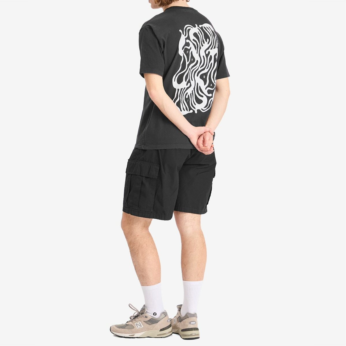 By Parra Men's The Blob T-Shirt in Washed Black By Parra