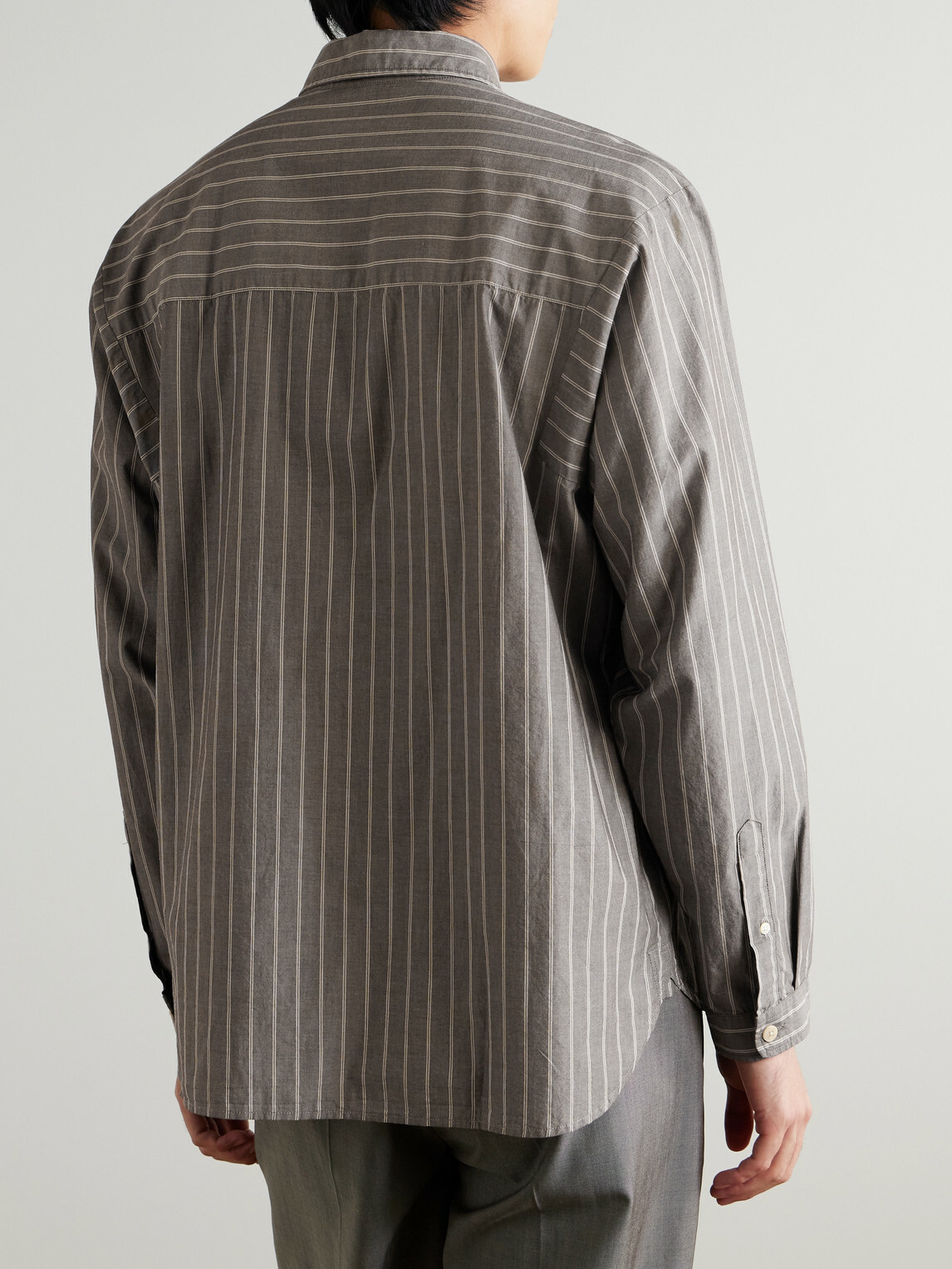 Oliver Spencer - Garrison Striped Cotton Shirt - Gray Oliver Spencer